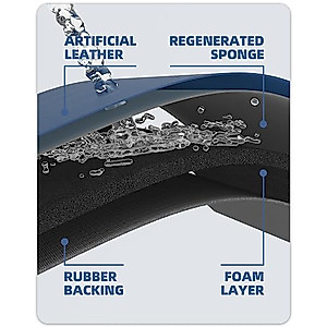 Color&Geometry Dish Drying Mats for Kitchen Counter, Dish Drying Rack Mat Strong Absorbent Water and Quick Dry , Kitchen Counter Mat Non Slip, Blue Coffee Maker Mat, 16"X24"