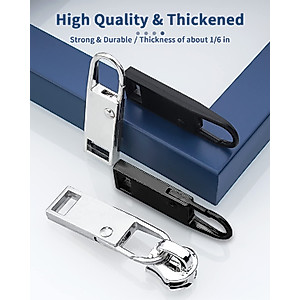 Zipper Pull, Zipper Pull Replacement (32 Pack), Universal Replacement Zipper Pull Kit, Durable Zipper Tab Replacement, Zipper Pulls for Backpacks, Purses, Jackets, Luggage, Boots (4 Styles 4 Sizes)