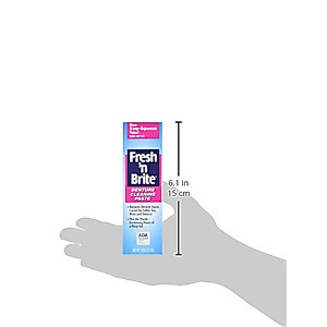 Fresh 'n Brite Denture Cleaning Paste For Dentures, Removable Partial Dentures, Retainers, Mouthguards, Nightguards, Fast Stain Removal, pack of 3, 3.8 oz Tubes