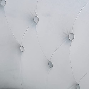 Christopher Knight Home Seigfried Velvet Arm Chair, Light Grey