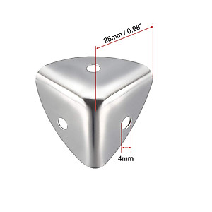 uxcell Metal Box Corner Protectors Edge Guard Protector 25 X 25 X 25mm Silver Tone 12pcs for Table Corners and Desk Corners