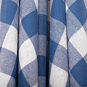 Gingham 1" Wide Square Fabric 60" Wide Checkered Plaid Pattern by The Yard (Royal Blue)