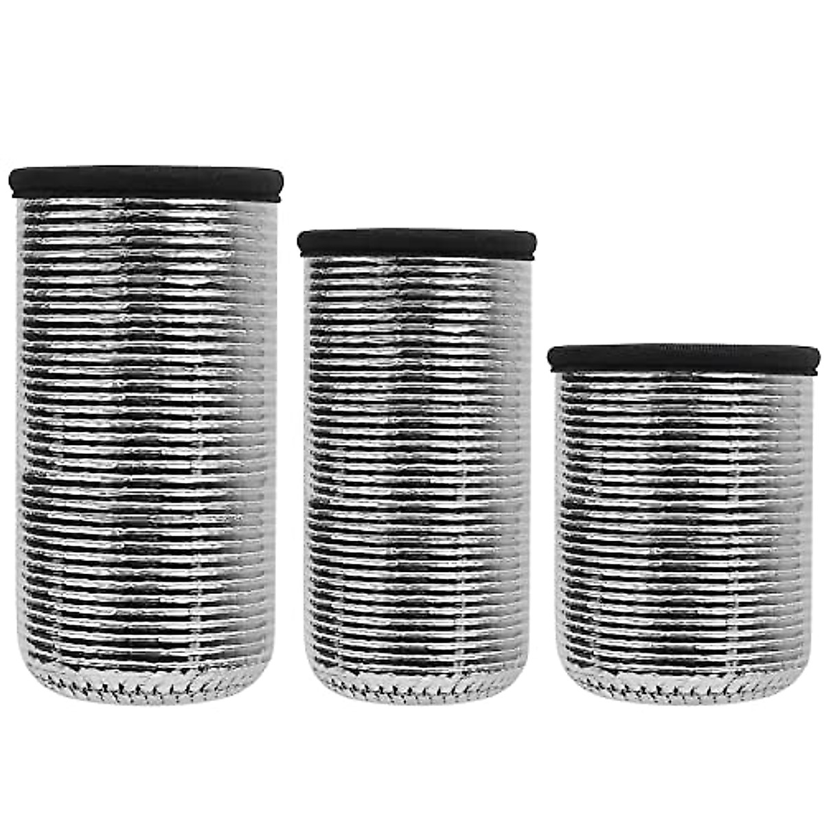 YR Upgraded Foil Insulated Lining Reusable Neoprene Insulated Can Cooler Sleeve for Can Beer, Soda, Pop, Seltzers, Can Coolies for 12oz & 16oz Can, Set of 3 (Cow)