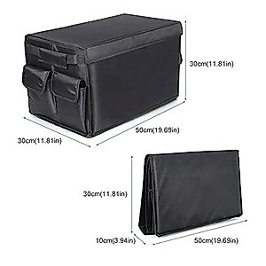 KOWMsnh Closet Mounted Storage Multi-Function Folding Storage Box with Non-Slip Bottom Storage Basket Sundries Bin Car Trunk Storages Organizer for Car Backup