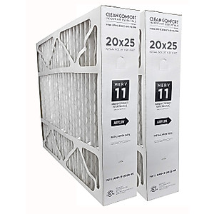 Clean Comfort AMP-11-2025-45 (1-Pack) - 20" x 25" x 4.5" Media Air Filter, MERV 11