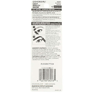 CoverGirl Professional Brow & Eye Makers Brow Shaper & Eyeliner, Midnight Black 500, .06 oz (Pack of 2)