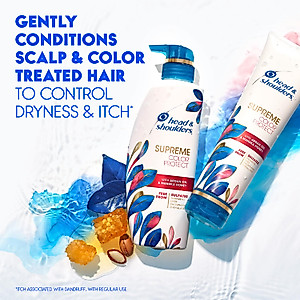 Head & Shoulders Dandruff Shampoo and Conditioner, Supreme Color Protect with Argan Oil and Manuka Honey, 11.8 Oz, 9.4 Oz