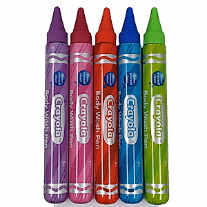 Crayola Crayon Kids Scented Body Wash 1.9 oz Pen Paint Tubes - 6 Pack (Colors Vary)