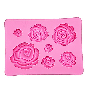 Tvoip Rose Flowers silicone mold Cake Chocolate Mold wedding Cake Decorating Tools Fondant Sugarcraft Cake Mold