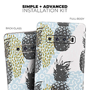 DesignSkinz Retro Summer Pineapple v5 Protective Vinyl Decal Wrap Skin Cover Compatible with The Samsung Galaxy S20 (Screen Trim & Back Glass Skin)