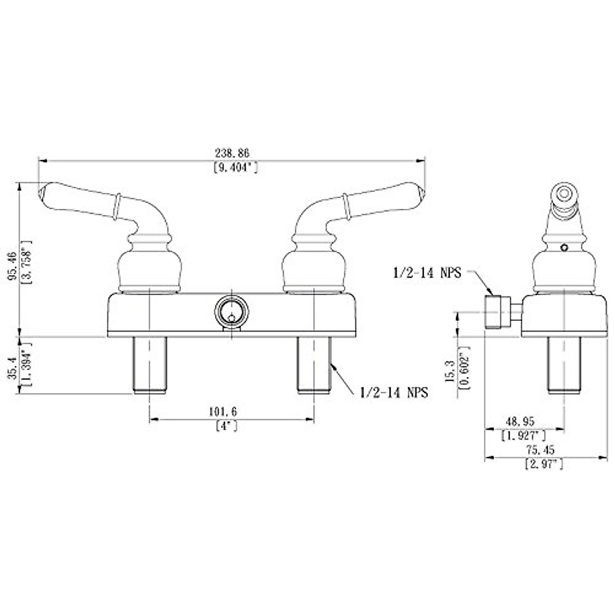 HowPlum RV/Mobile Travel Home Shower Valve with Hand-Held Shower Set, Oil Rubbed Bronze