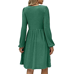 Green Dresses for Women Christmas Party Sweater Dress for Teen Girls L
