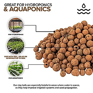 Stock Your Home 5Lbs LECA Balls Expanded Clay Pebbles Hydroponics Soil Supplies for Indoor Garden Plants - Organic Aquaponics Grow Media Drainage Layer Terrarium