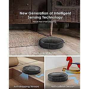 Thamtu G10 Robot Vacuum with 2700Pa Strong Suction, Super-Thin Robotic Vacuum Cleaner, Compatible with Alexa, Clean Schedule, Self-Charging, Ideal for Pet Hair, Hard Floor, Medium-Pile Carpet (Sliver)