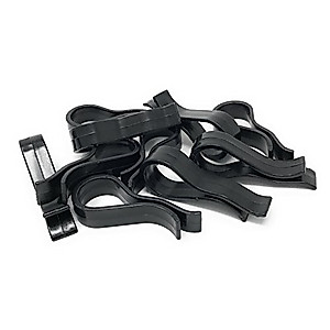 NiftyPlaza Strut Clip - Grid Towels Scarf Hanger Pant Plastic Jet Clips Garment Shirt Coat Sweater Trousers Secured Gripper Dress Pack (100 Black)