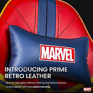 Marvel Avengers Gaming Chair Desk Office Computer Racing Chairs - Adults Gamer Ergonomic Game Reclining High Back Support Racer Leather (Spider Man, Red (M))