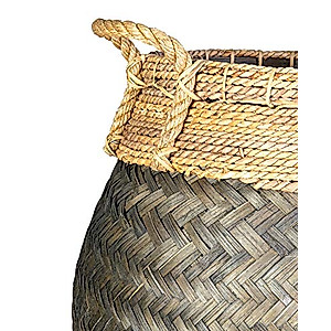EAST at MAIN Tigris Woven Baskets, Black and Brown