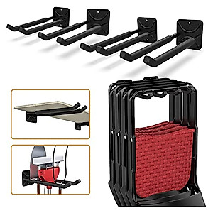 TORACK 4 Pack Garage Storage System Hooks, Heavy Duty Wall Mount Tool Organizer, Chair Hanger Garage Storage Utility Hooks for Car Tires, Ladders, Chairs, Strollers, Power Tools, Garden Tools