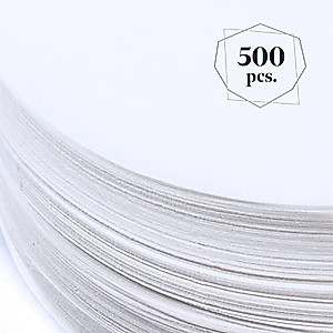 GOURMEO Round Parchment Paper Set for Hamburger - 500 Air Fryer Liners for Tortilla and Mini Burger - 5 inch Non-Stick Patty Press Paper for Butcher