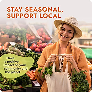 Levain & Co Fruit & Vegetable Seasonality Guide Fridge Magnet - Easy to Follow Seasonal Produce Calendar - Guide for Always Fresh Vegetables & Fruit Magnets - Seasonal Fruit & Veg Eating Calendar