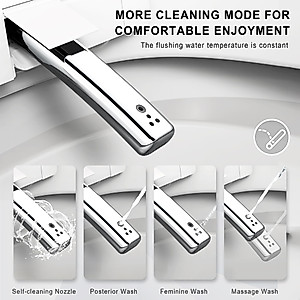 Smart Bidet Toilet Heated Tankless - LifeSky Elongated Auto Flush Built in Bidet Toilet - Luxury Smart Toilet for Bathroom