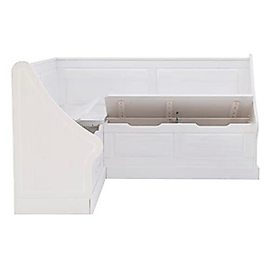 Linon Harris White Corner Breakfast Nook - Nook Only, Table is NOT included!