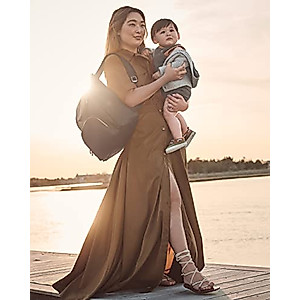 Skip Hop Diaper Bag Backpack: Evermore, Multi-Function Baby Travel Bag 6 in 1, Black