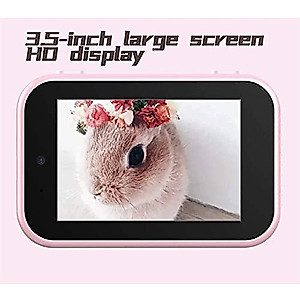 GIENEX Kids Digital Camera - 12MP Children's Selfie Camera with 3.5 Inches Large Screen for Boys and Girls,1080P Rechargeable Electronic Camera with 32GB TF Card (Color : Pink)