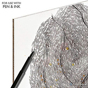 Ampersand Art Supply Wood Gesso Artist Painting Panel: Primed Smooth, 18" x 24", 1/8" Flat Profile