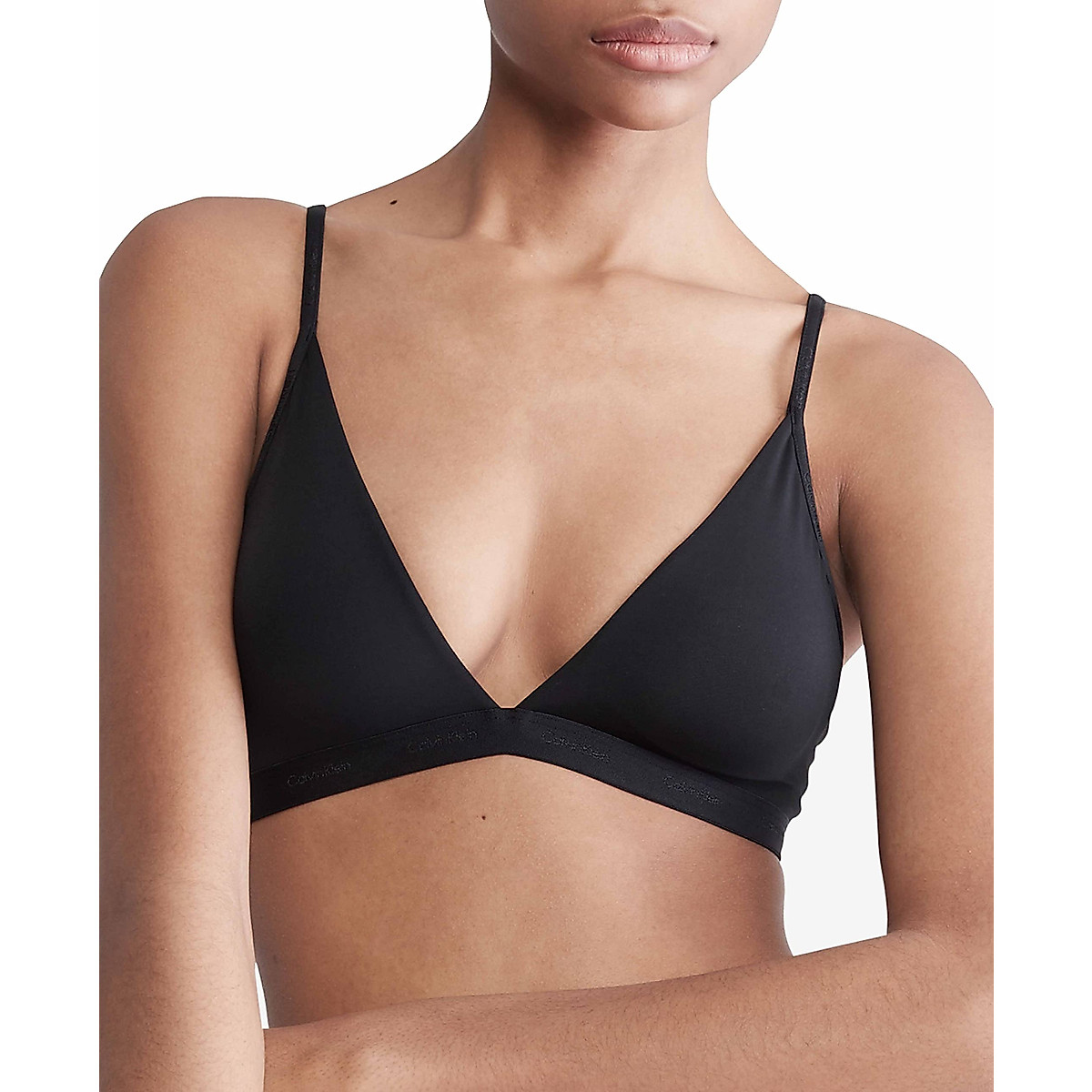 Calvin Klein Form to Body Lightly Lined Triangle Bralette Black