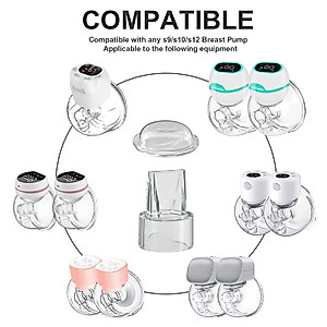 Aidmom Breast Pump Cup, Duckbill Valves, Membrenes, Flange Replacement Compatible with Aidmom All Models of Breast Pumps S9 S10 S12 Pro (2 Valves)