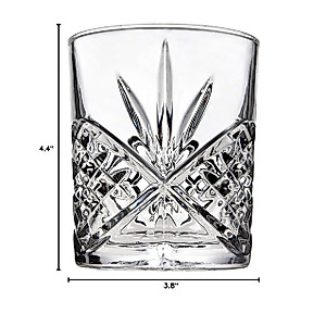 Godinger Dublin Double Old Fashioned Glasses, 11oz, Set of 4