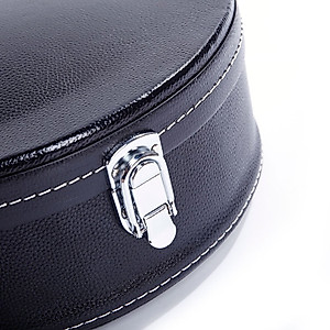 F-Style Microgroove Mandolin Hard shell Case Pattern Leather Wood Mandolin Case Black