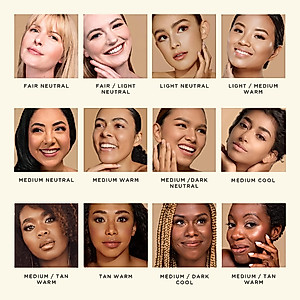 HALEYS Full-Coverage Concealer Set (Tan-Warm): Re-wind Blurring Full Coverage Concealer, Brighten, Reduce dark circles and fine lines, Longwear, Lightweight, Re-mix Makeup Sponge, Smooths, Blurs