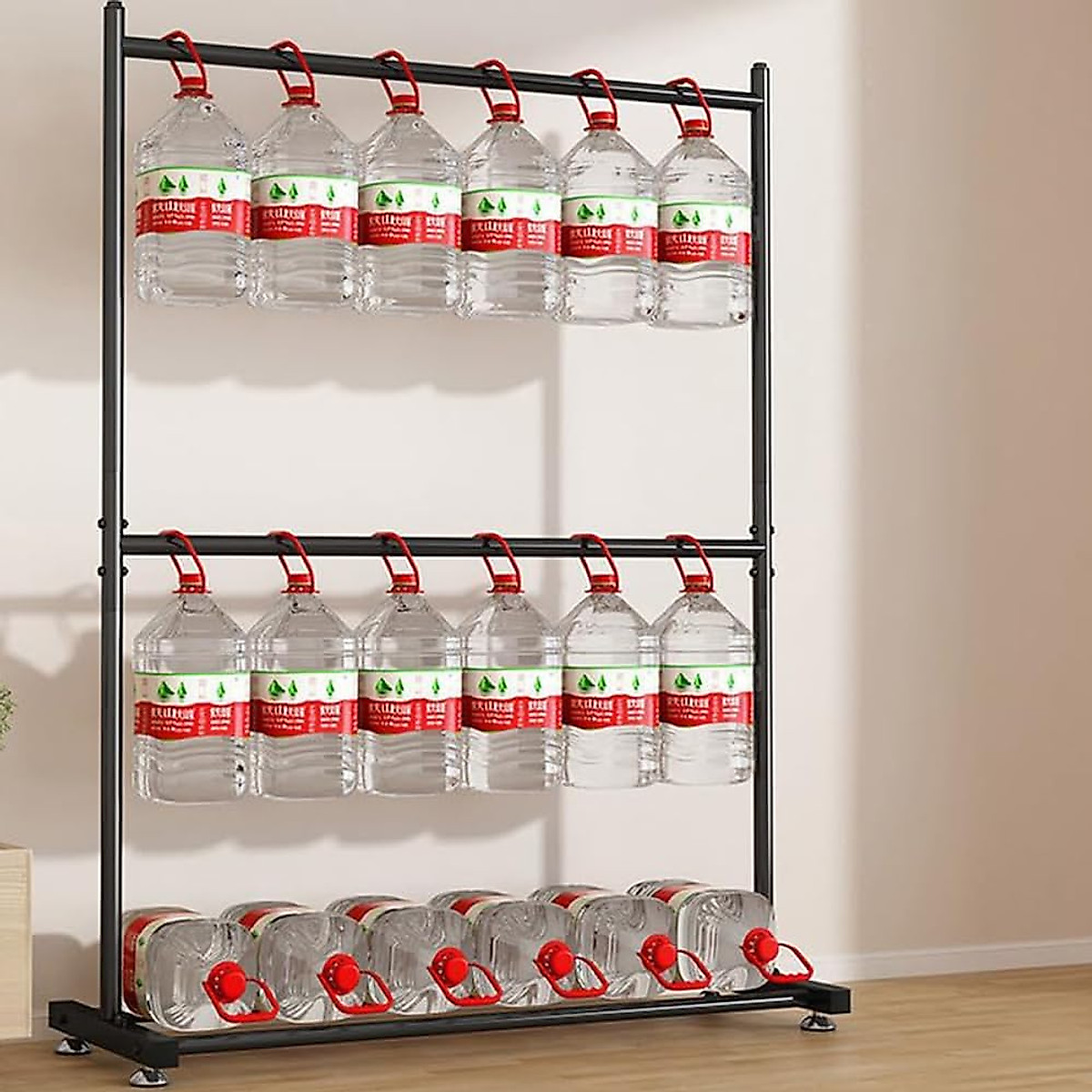 Bold and Heighten 2 Layers Metal Clothes Drying Rack Laundry Drying Rack, Sheet Quilts Blanket Drying Rack, Heavy Duty Garment Rack For Indoor Outdoor 1.5M/150cm/59 Inches（Black）