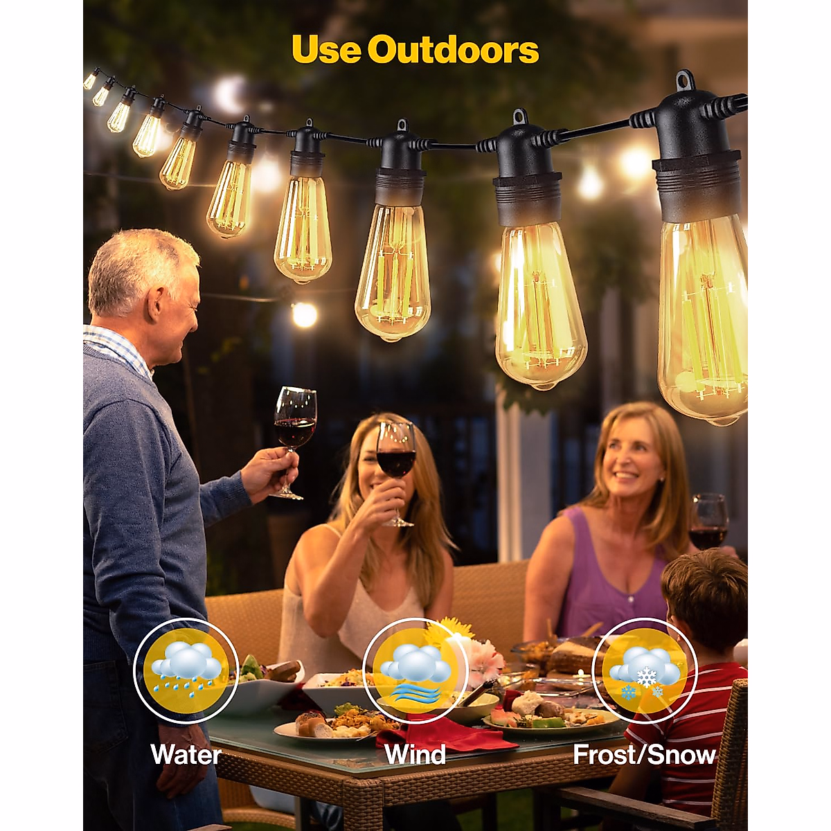 Sunco 4 Pack Vintage LED Edison Bulbs, 75W Equivalent 11W, 1300 LM High Brightness, Dimmable ST58 Filament, 3000K Warm White, E26 Medium Base, Clear Glass Light Bulbs