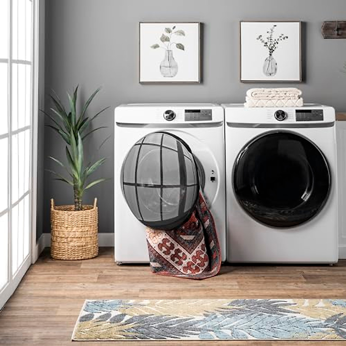 nuLOOM Stella Machine Washable Traditional Tribal Ultra Thin Area Rug, 8' x 10', Rust