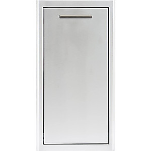 Blaze 13-Inch Narrow Roll-Out Stainless Steel Trash Bin - BLZ-TRNW-DRW-H