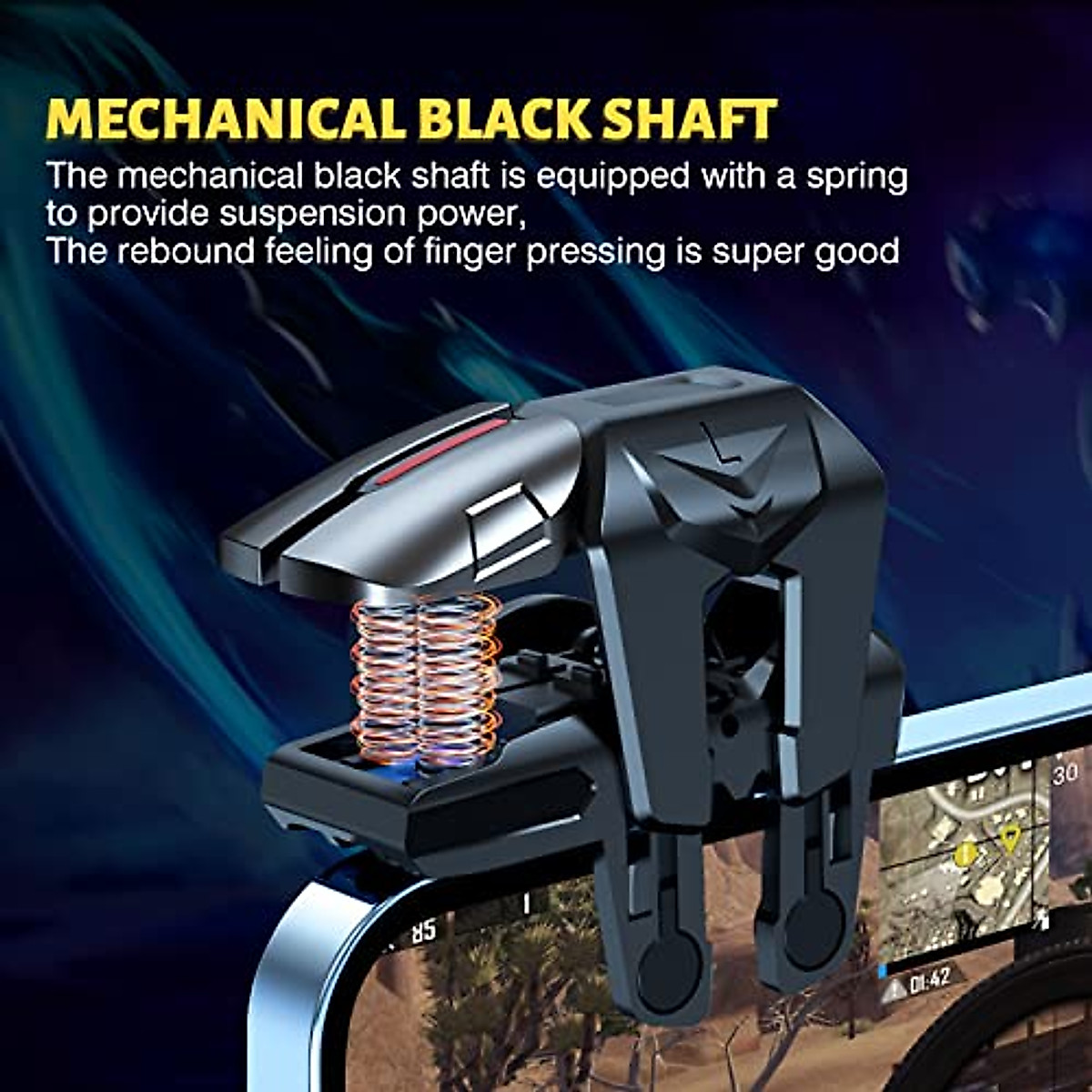 Newseego 2022 New Model Mobile Game Controller Trigger,Mobile Game Accessories 6 Finger Trigger Sensitive Shoot Target Buttons Smartphone Game Controller Gamepad for PUBG/Survival Rules/Knives Out