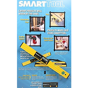 M-D Building Products 92325 4ft Digital Level - Smart & Precise Tool for Accurate Leveling with Slope Percentage