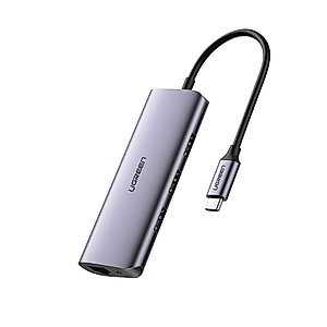 UGREEN USB C Hub Type C to 3 Port USB 3.0 Dock with Gigabit Ethernet Adapter Micro USB Power Compatible with MacBook Pro Air Mac Mini Dell XPS Chromebook Pixel Surface Book 2 Samsung S10 S9 Plus S8