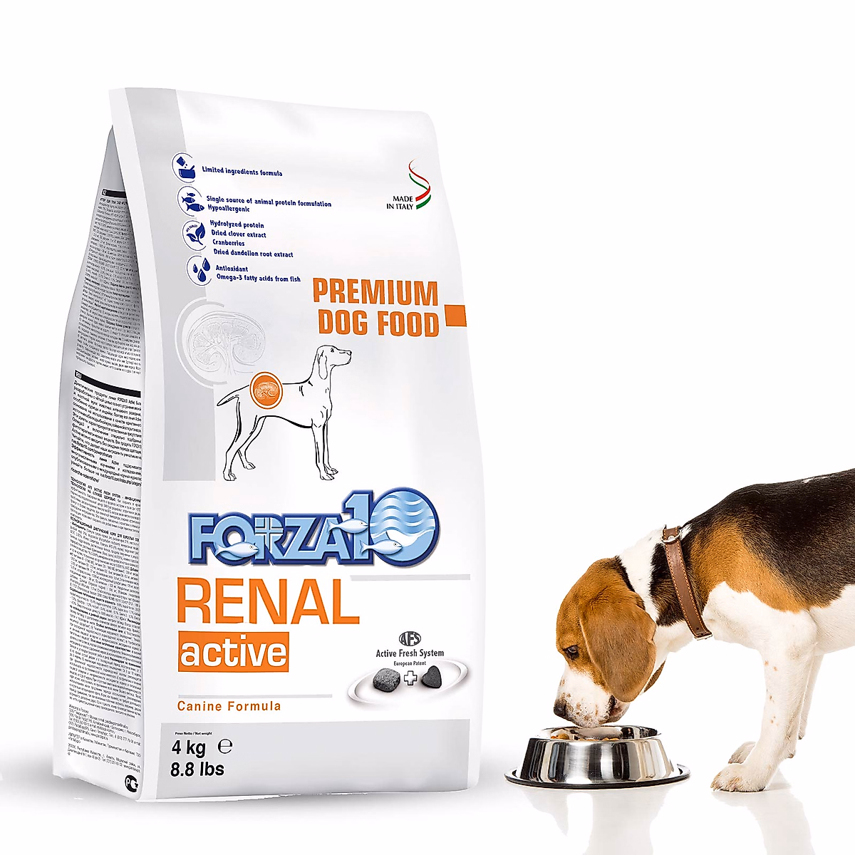 Forza10 Kidney Care Dog Food, Dry Renal Dog Food for Adult Dogs, 8.8 Pound Bag, Fish Flavor Kidney Failure Dog Food for All Breeds and Sizes