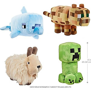 Mattel Minecraft Basic Plush Character Soft Dolls, Video Game-Inspired Collectible Toy Gifts for Kids & Fans Ages 3 Years Old & Up
