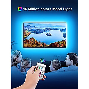 GIPOYENT TV LED Lights, 13.1ft TV LED Lights for 40-65 Inch, LED TV Behind with Bluetooth Function - RGB Color Changing Light Strip for Home Theater