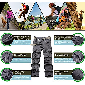 TRGPSG Women's Casual Combat Cargo Pants, Cotton Outdoor Camouflage Military Multi Pockets Work Pants 12