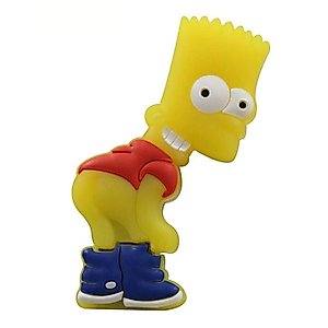 2.0 Bart Simpson Butt Mooning Cartoon 32GB USB External Hard Drive Flash Thumb Drive Storage Device Cute Novelty Memory Stick U Disk Cartoon