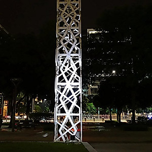 Mini 50X Twin Solar Spotlight (Cool White LED) Outdoor Waterproof Dimmable Dusk to Dawn for Garden Landscape Pathway Car Porch Entrance Lighting Uplight Downlight, Grey Finish