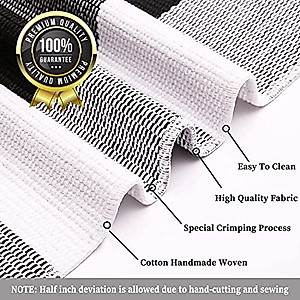 KILOCOCO Buffalo Plaid Rug 27.5x43 Inches Black and White Outdoor Rugs Cotton Hand-Woven Washable Indoor Buffalo Check Rug Layered Doormats for Front Door/Front Porch/Farmhouse/Entryway/Patio…