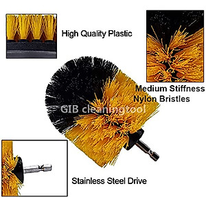 GIB cleaningtool Auto Car Detailing Kit Interior Exterior - 5 Detail Brush, 3 Wire Brush, 3 Drill Brush, 2 Car Wash Sponge,1 Cone Sponge,1 Microfiber Mitt, 1 Automotive Air Vent Brush and Cloth