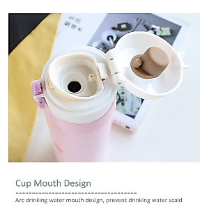 leomoste Unicorn Pattern Water Bottle Stainless Steel Mug Vacuum Insulated Mug for Women Kids Girls,17 Ounce